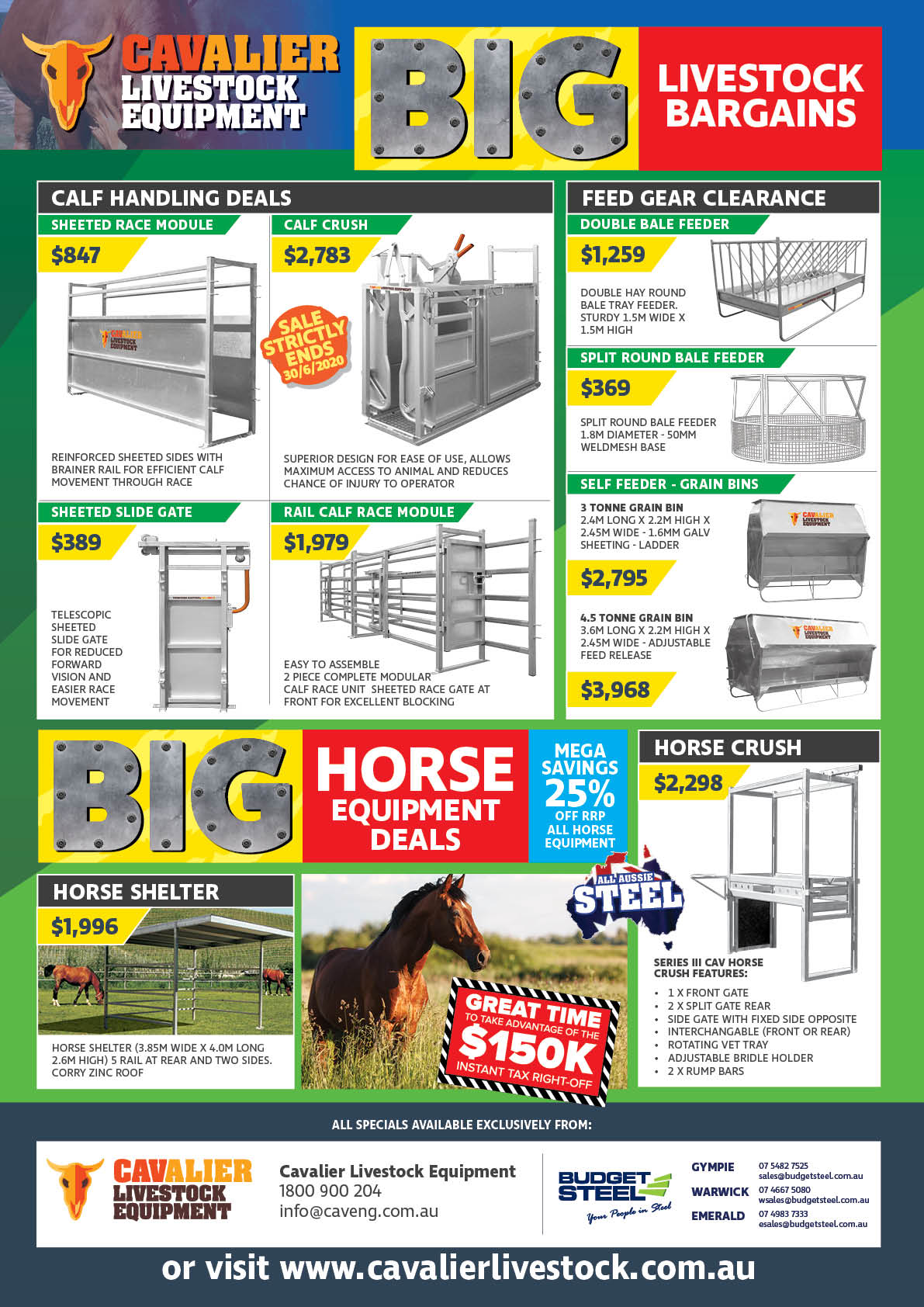 Livestock Equipment Specials For Sale - Cavalier Livestock Equipment ...
